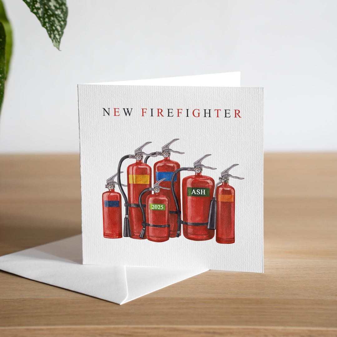 Personalised New Firefighter Card for Son - Congratulations 1st ...