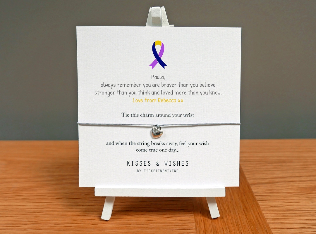 Personalised Bladder Cancer Wish Bracelet - Custom Charm Bracelet ...