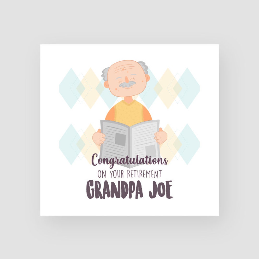 Personalised Retirement Card for Him - Congratulation Retirement Card ...