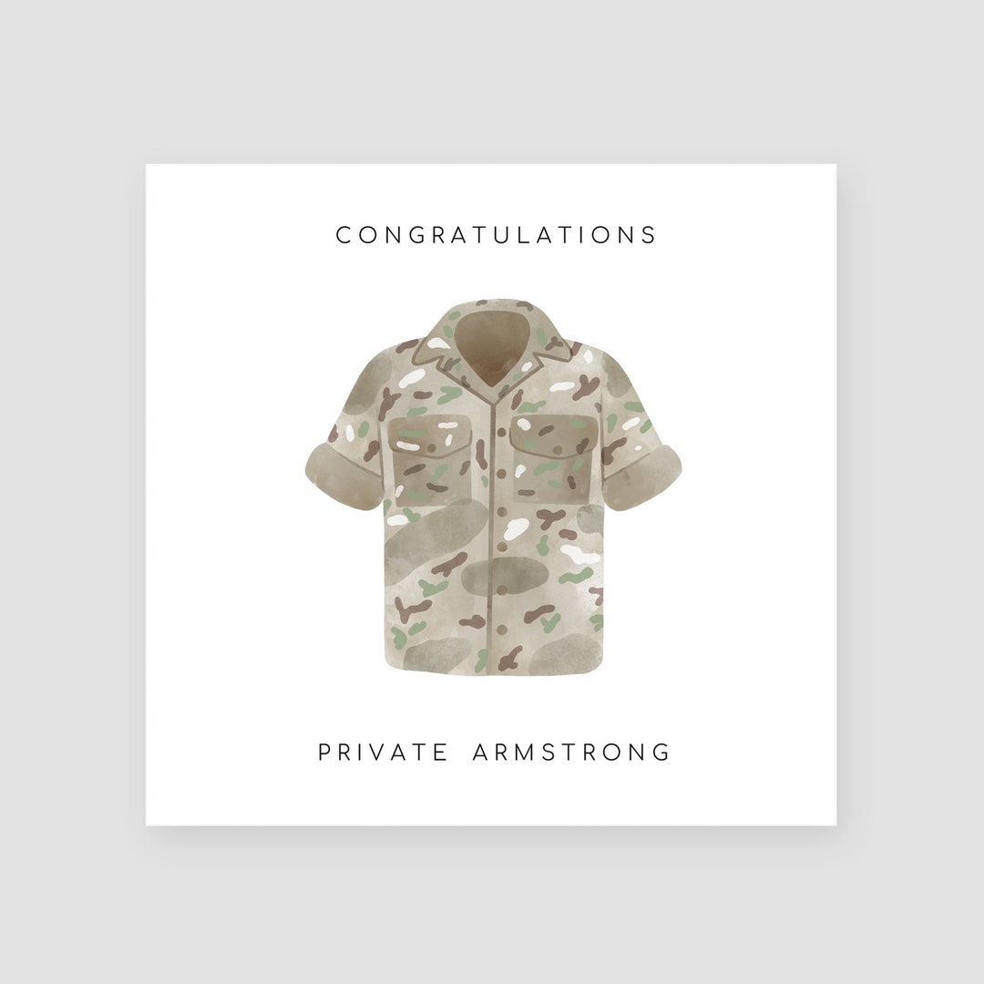 Personalised Army Graduation Card Military Congratulations Army ...