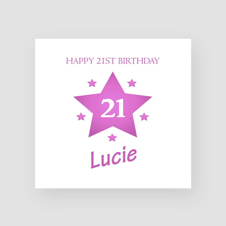 Personalised 21st Birthday Card Twenty First Birthday Card | Etsy