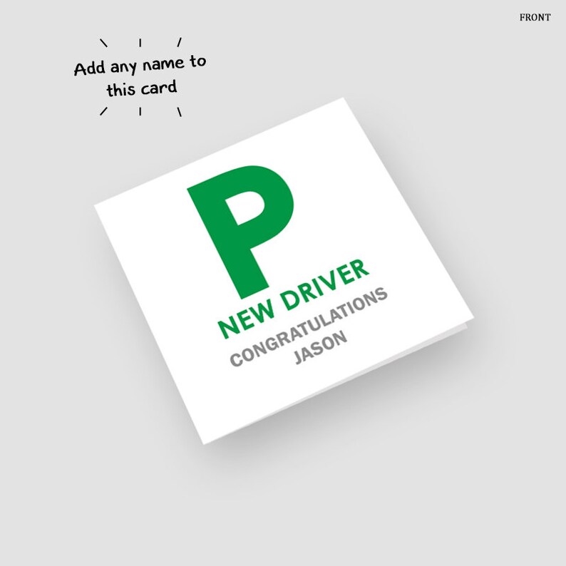 Personalised Passed Driving Test Card New Driver Car Sticker - Etsy