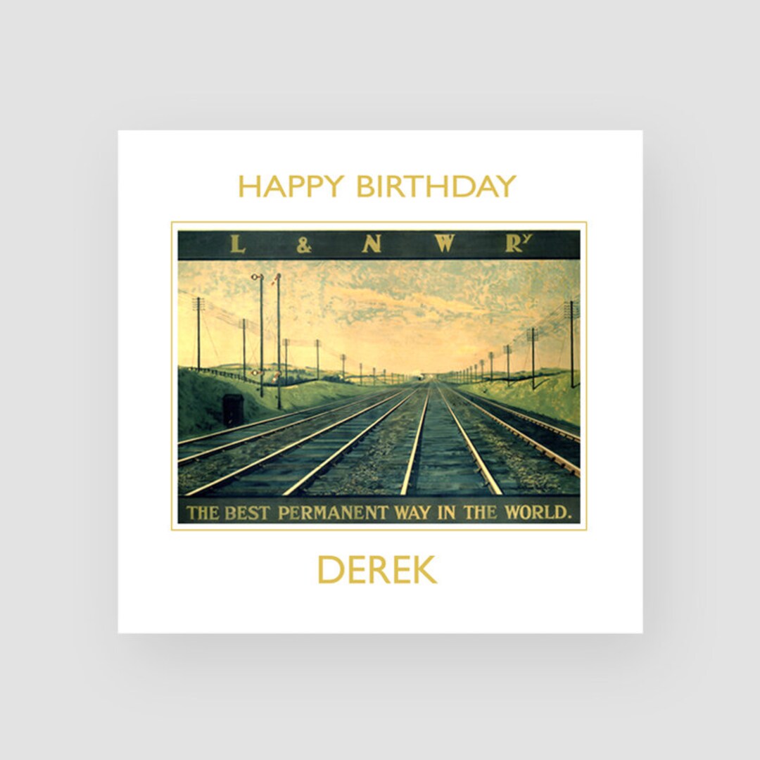 Personalised Railway Birthday Card for Him - Trainspotters Birthday ...
