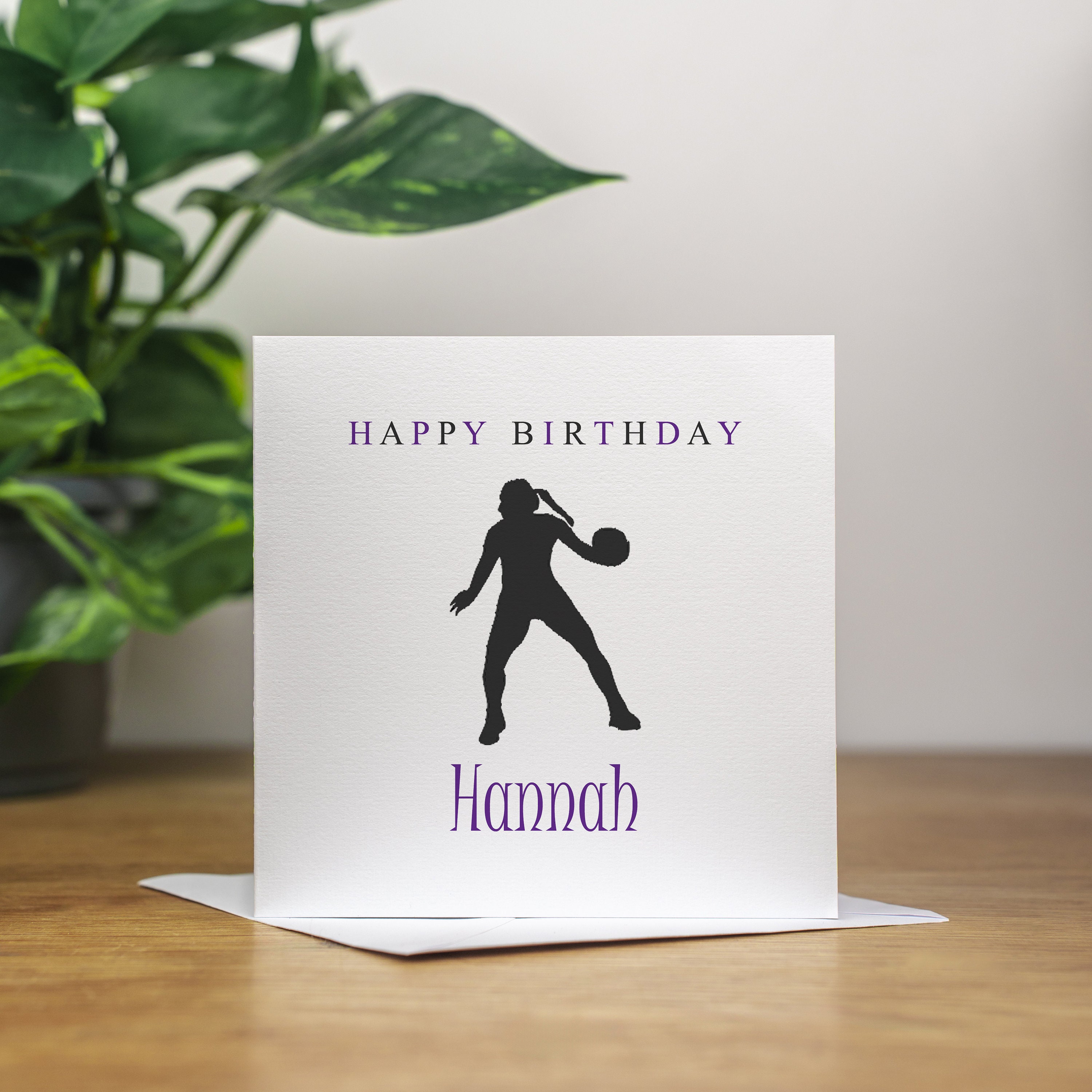 Personalised Netball Birthday Card for Her - Sport Birthday Card ...