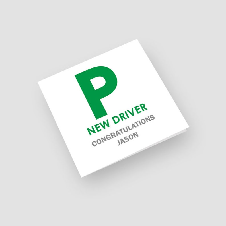 Personalised Passed Driving Test Card - New Driver Car Sticker - Him ...