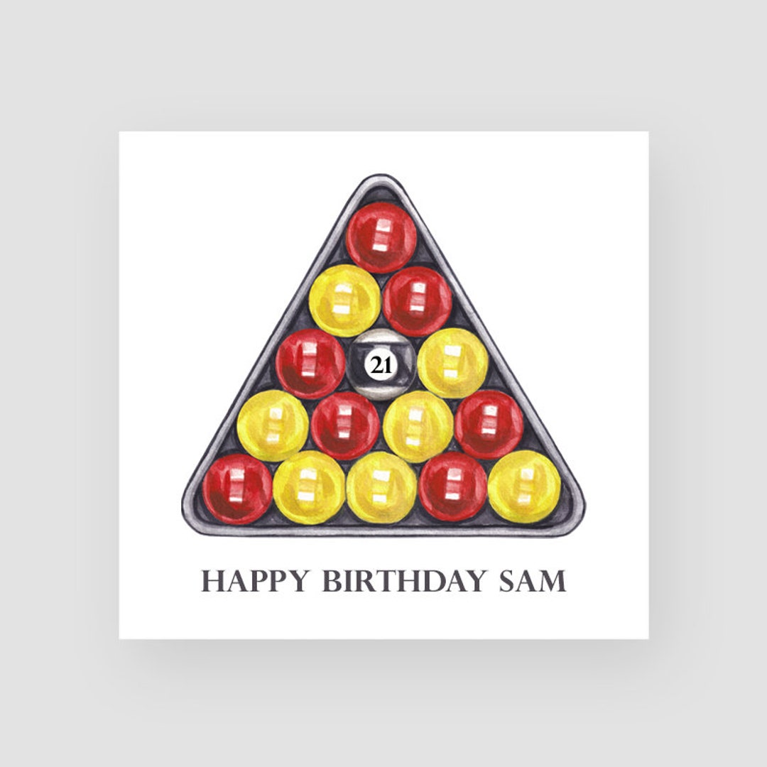 Personalised Pool 30th Birthday Card for Him - Birthday Card for ...