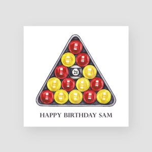 Personalised Pool 30th Birthday Card for Him - Birthday Card for ...
