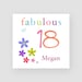 Personalised 18th Birthday Card Fabulous at 18 Flower - Etsy UK