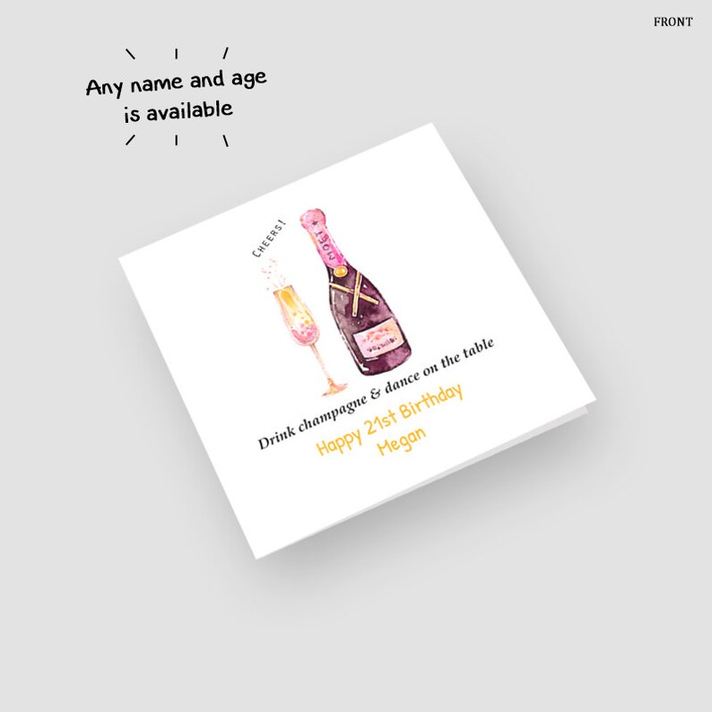 Personalised 21st Birthday Card Twenty-first Birthday Card | Etsy UK