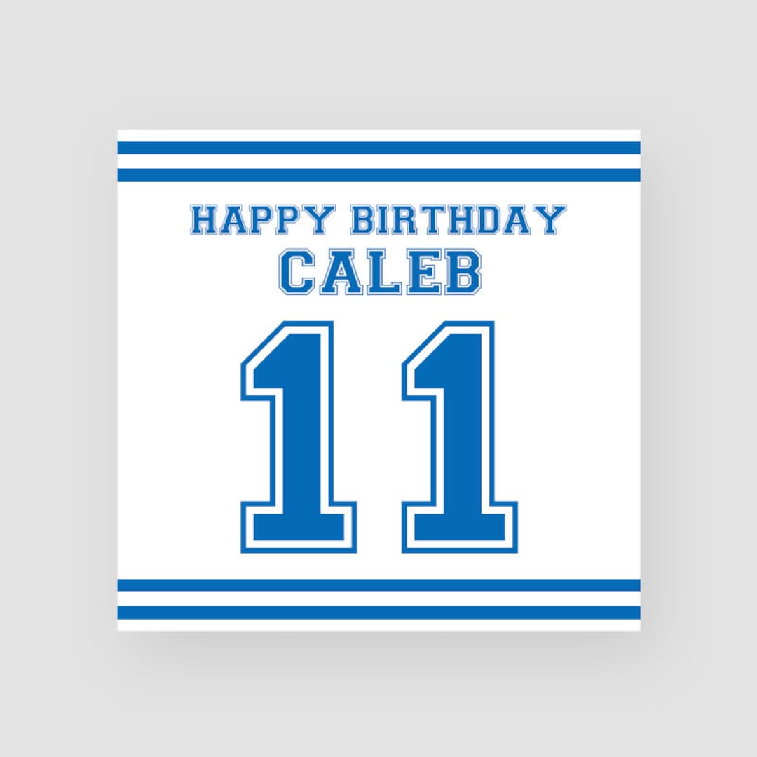 Personalised 11th Birthday Card - Happy 11th Birthday - Varsity ...