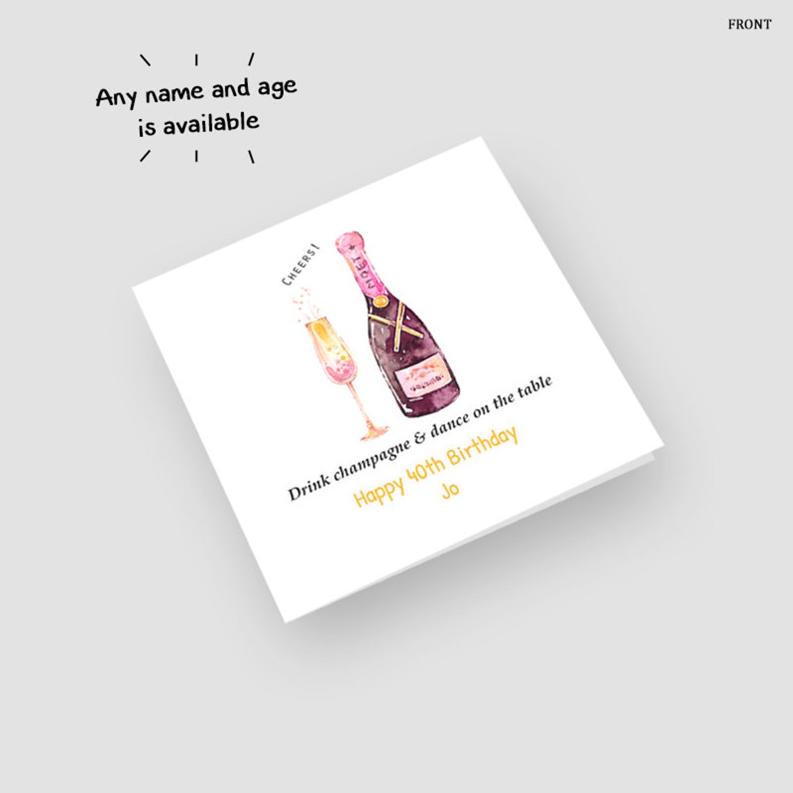 Personalised 40th Birthday Card Fortieth Birthday Card - Etsy UK