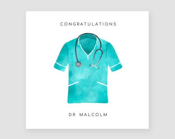 Personalised Congratulations Doctor Card, Qualified Doctor Card, Doctor ...