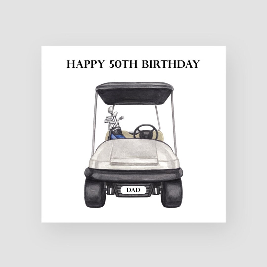 Personalised Golf 50th Birthday Card Him - Golfer Birthday Card - 50th ...