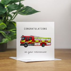 Personalised Firefighter Retirement Card - Personalised Firefighter ...