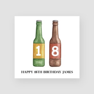 Personalised 18th Birthday Card for Beer Lover - Age 18 Birthday Card ...