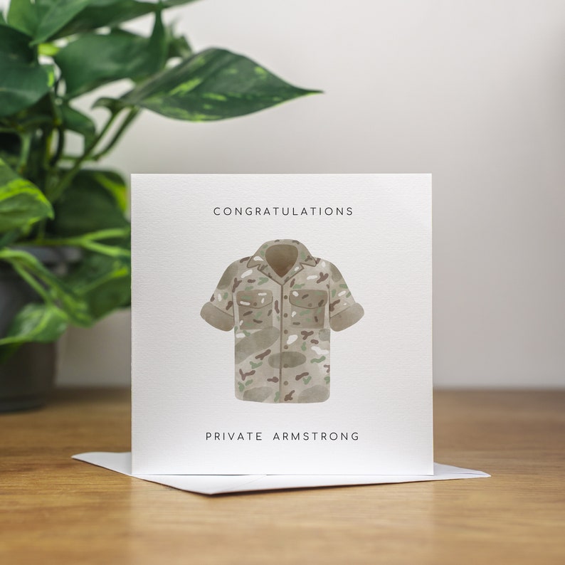 Personalised Army Graduation Card Military Congratulations Army ...