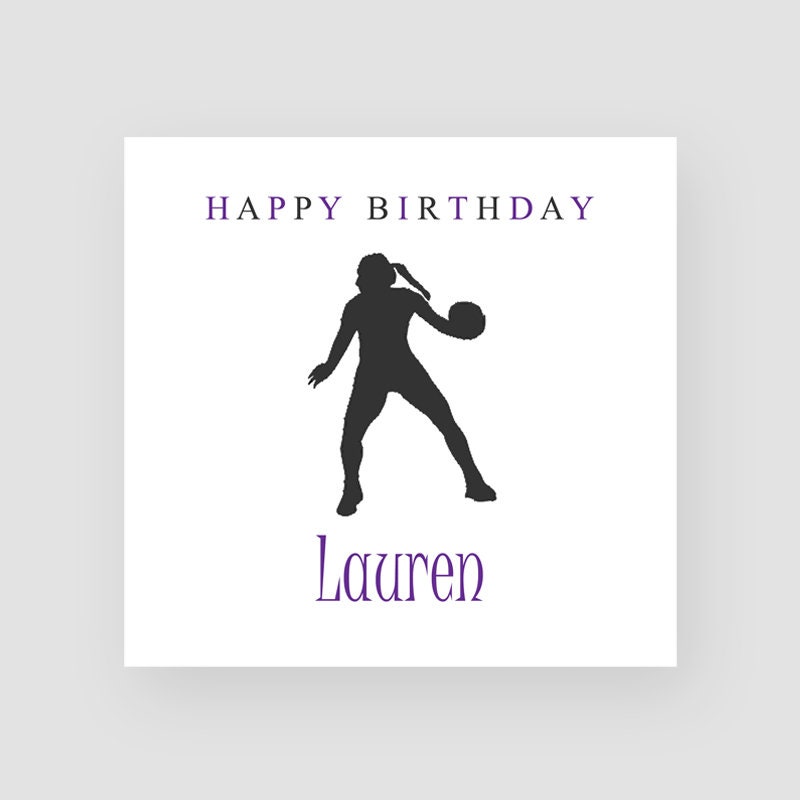 Personalised Netball Birthday Card for Her Sport Birthday | Etsy