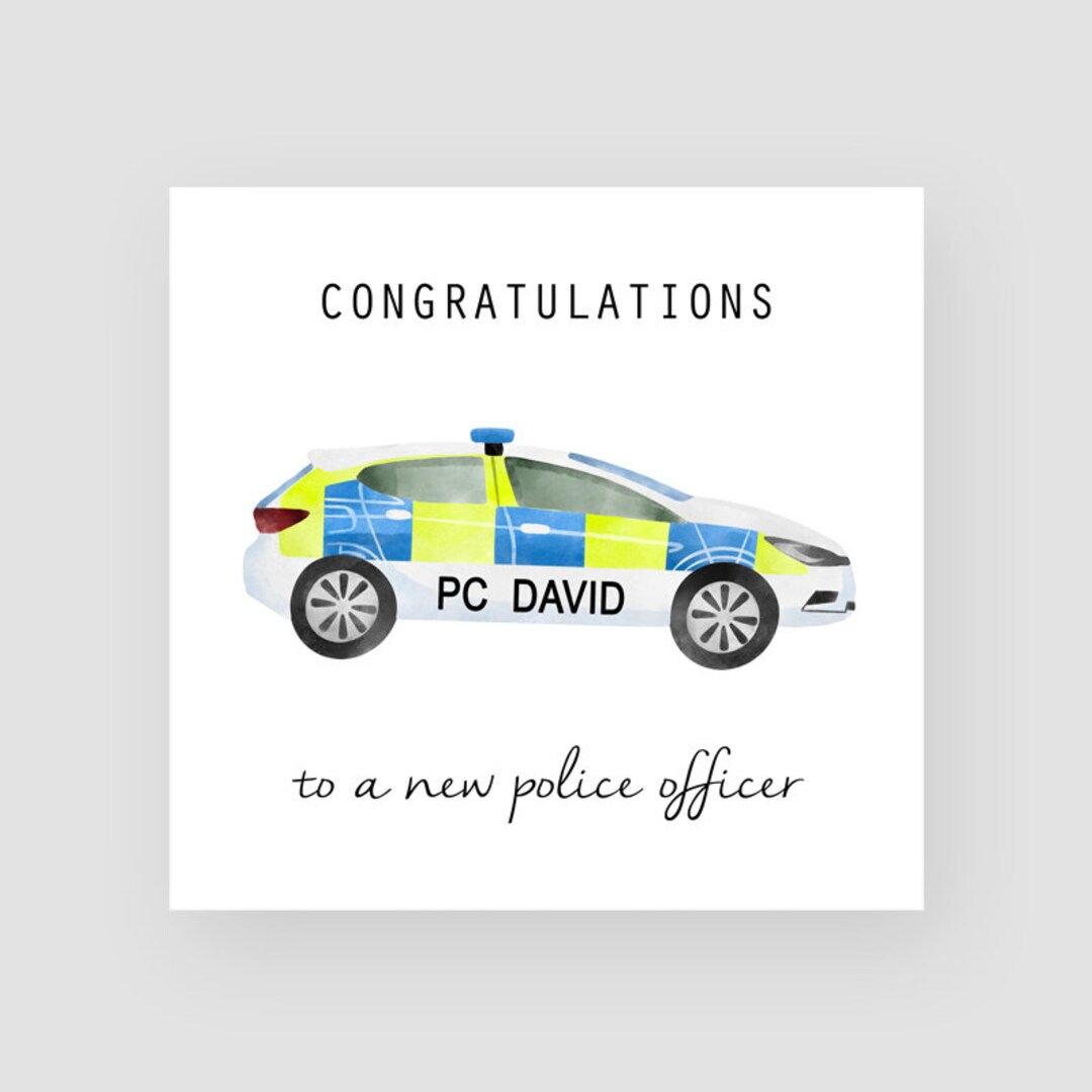Personalised New Police Officer Card Personalised New Police Officer ...