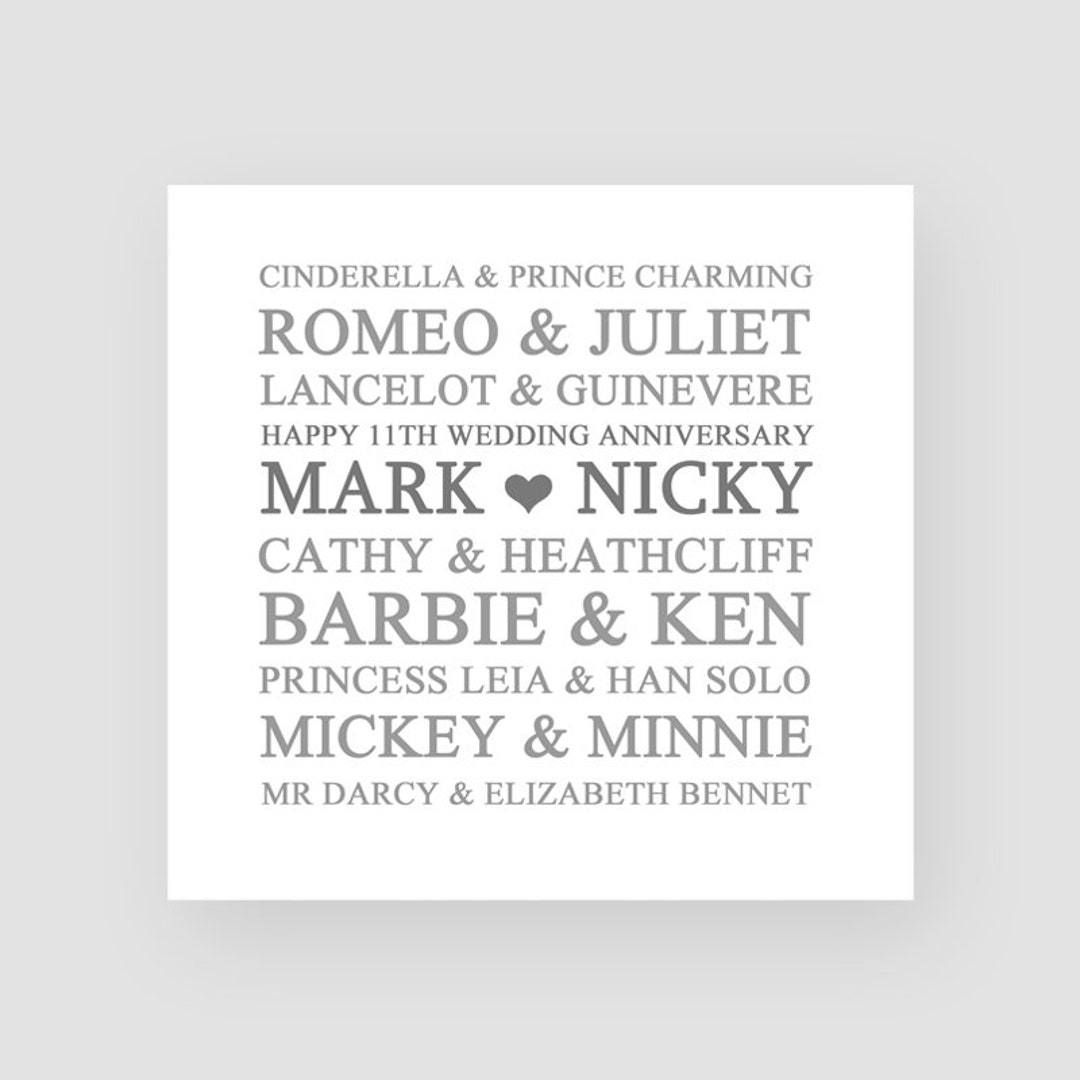 Personalised 11th Anniversary Card Steel Wedding Anniversary Etsy personalised-11th-anniversary-card-steel-wedding-anniversary-etsy