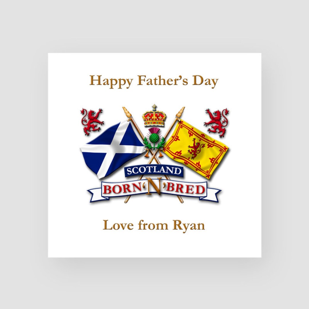 Personalised Happy Fathers Day Card Scottish Fathers Day Card Fathers ...