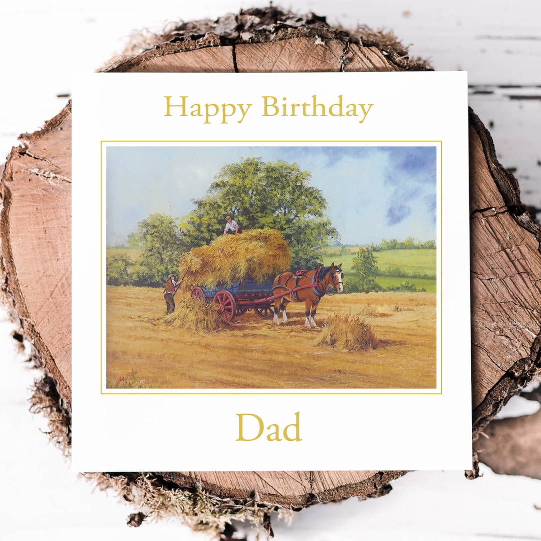 Personalised Countryside Birthday Card - Farmer Birthday Card - Horse ...