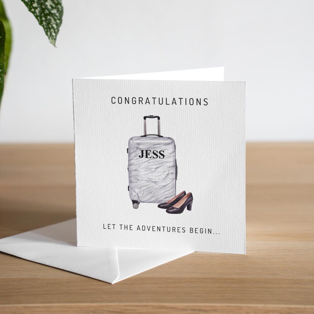 Personalised New Cabin Crew Card Daughter Graduate Air Hostess Card ...