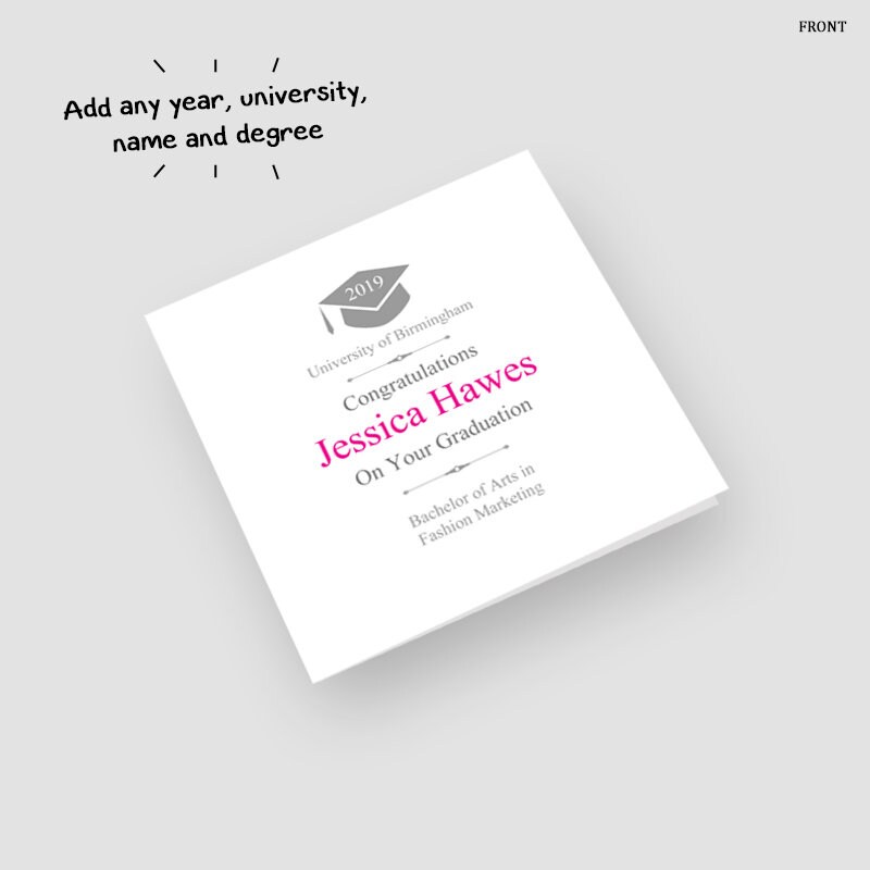 Personalised Graduation Card for Her Certificate Grad - Etsy