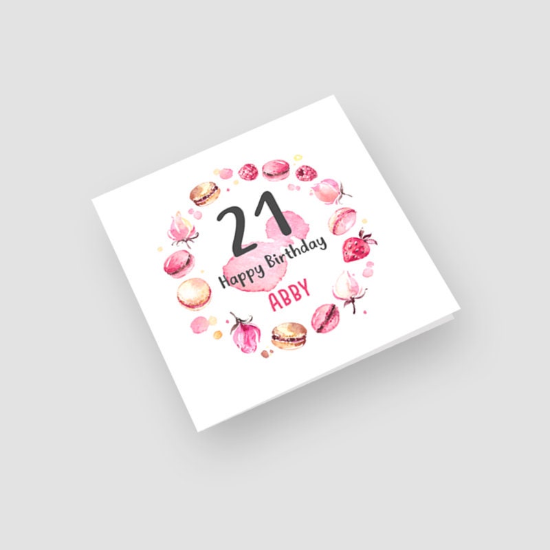 Personalised 21st Birthday Card Twenty-first Birthday Card - Etsy UK