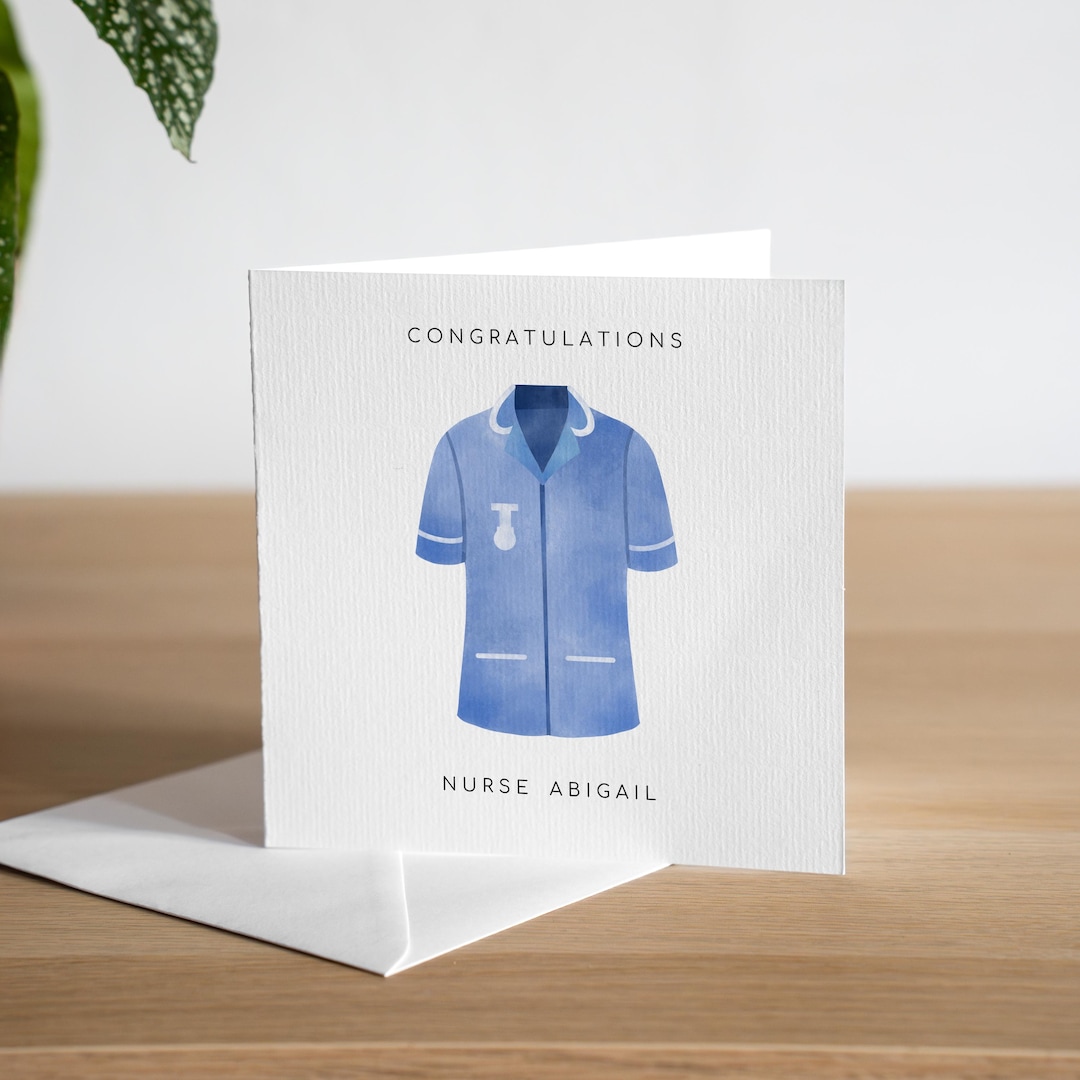 Personalised New Nurse Card Congratulations Student Nurse Graduate Card ...