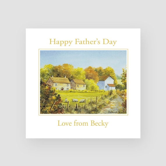 Personalised Happy Father's Day Card for Him Country | Etsy