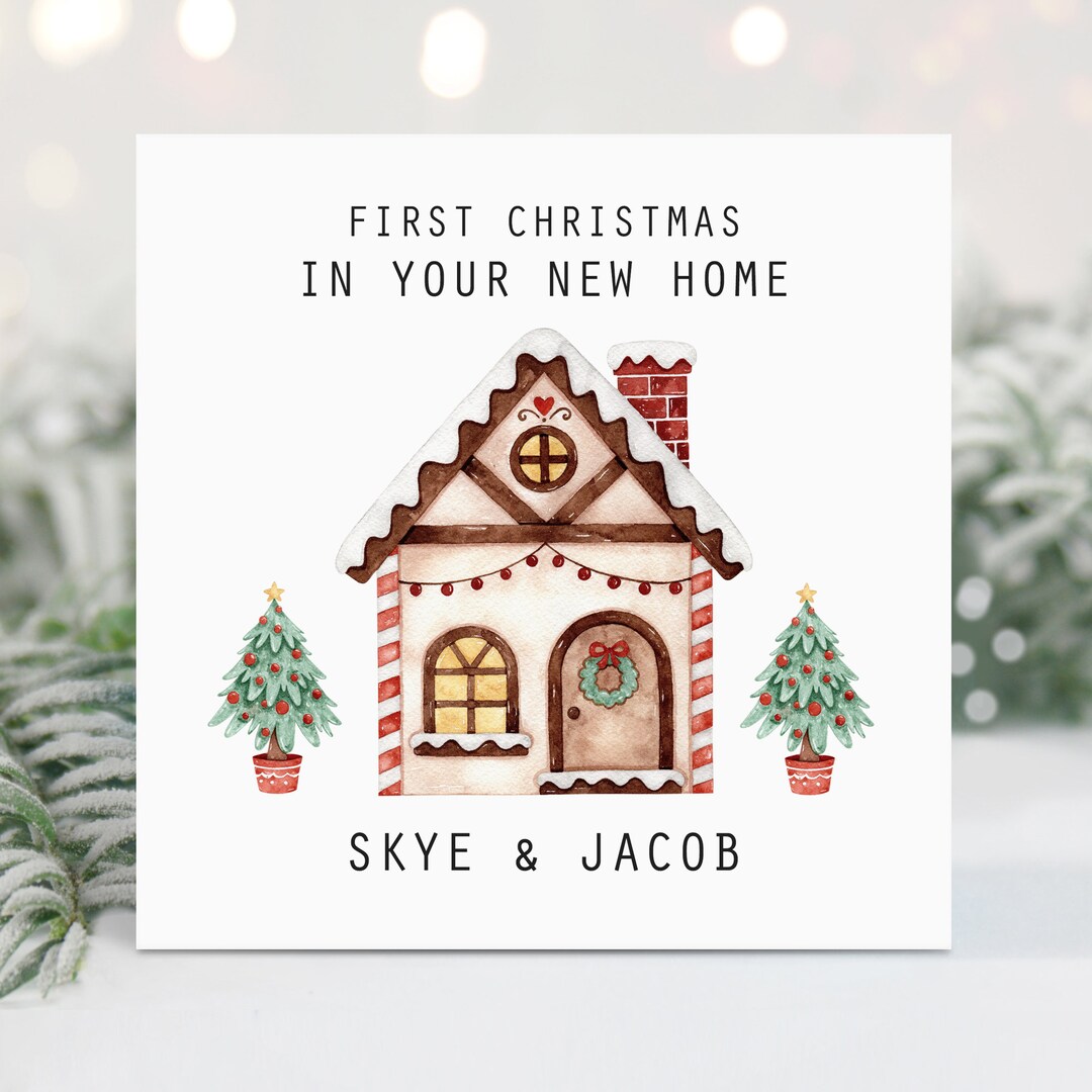 Personalised Christmas Card in New Home - Christmas Card 1st House ...