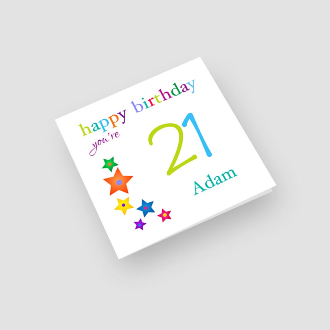 Personalised 21st Birthday Card Twenty-first Birthday Card - Etsy