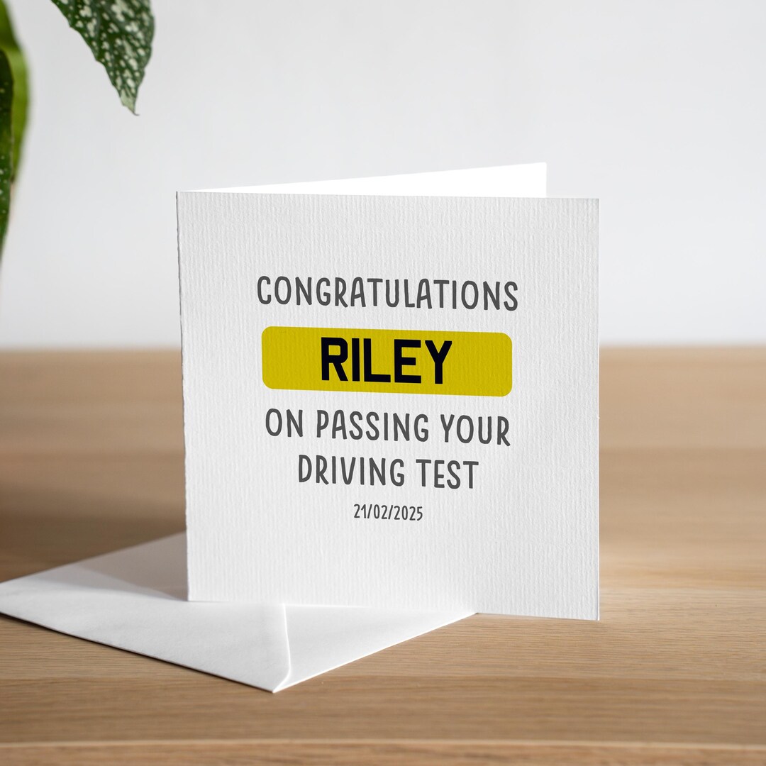 Personalised Congratulations on Passing Your Driving Test Card for Him ...