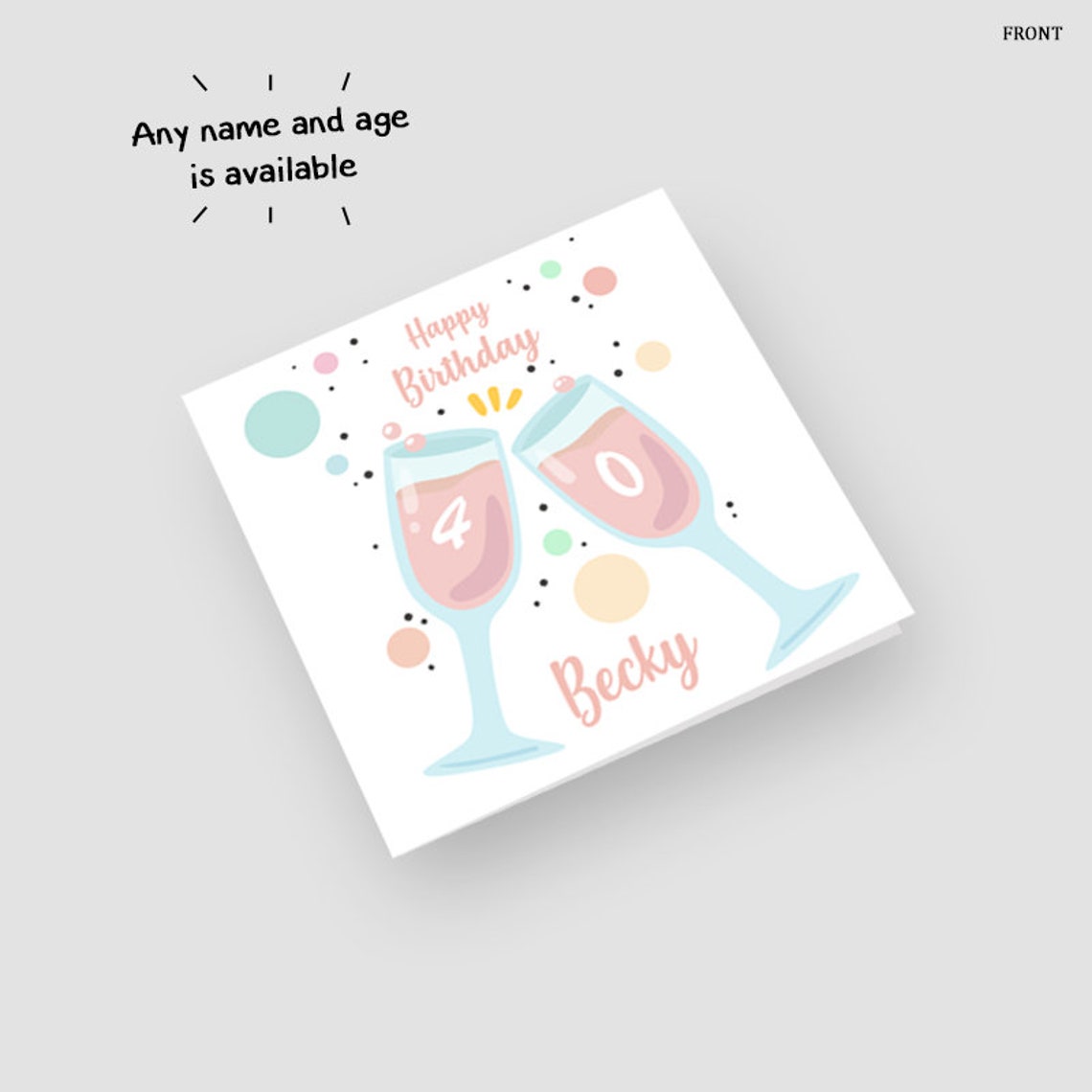 Personalised 40th Birthday Card Fortieth Birthday Card | Etsy UK