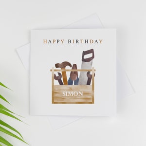 Personalised DIY Birthday Card Husband Carpenter Birthday Card Dad ...