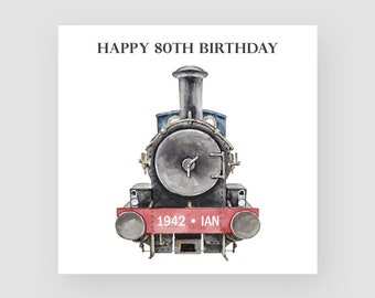 Train Engine Birthday Card - Etsy