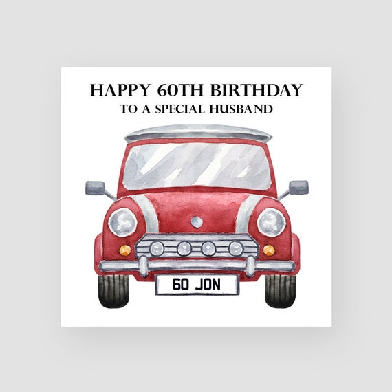 Personalised 60th Birthday Card Vintage Car Birthday Card - Etsy