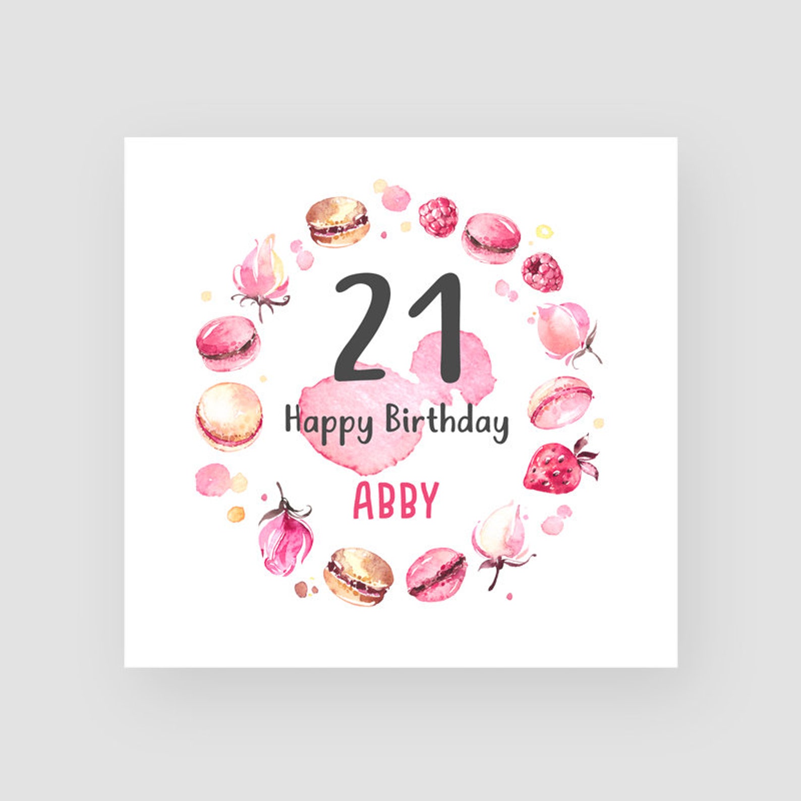 Personalised 21st Birthday Card Twenty-first Birthday Card - Etsy UK