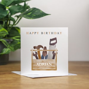 Personalised DIY Birthday Card Husband Carpenter Birthday Card Dad ...