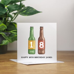 Personalised 18th Birthday Card for Beer Lover - Age 18 Birthday Card ...