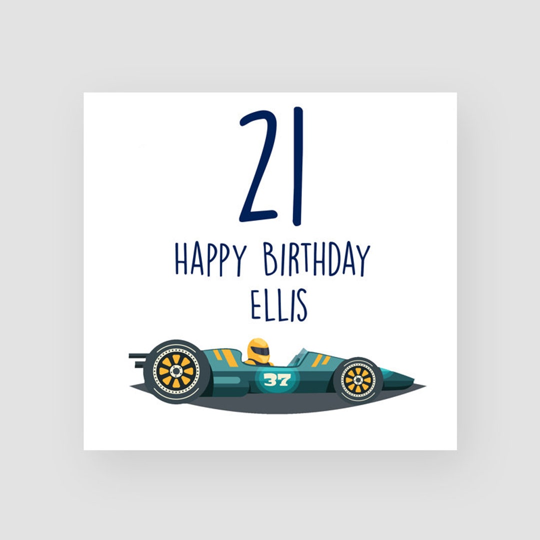 Personalised 21st Birthday Card - Twenty-first Birthday Card - Aged 21 ...