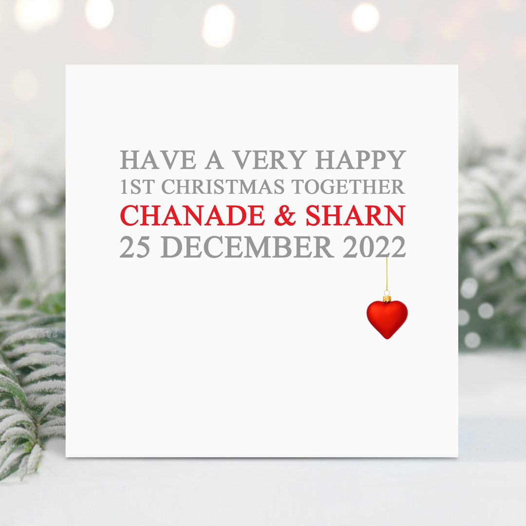 Personalised Christmas Card - Personalised Xmas Card - 1st Christmas ...