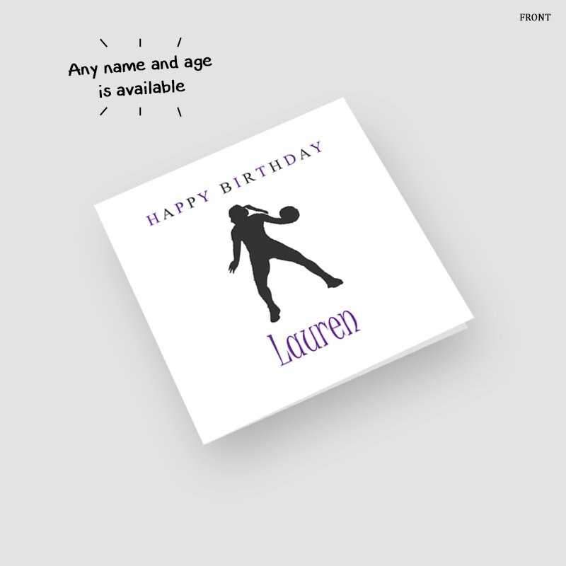 Personalised Netball Birthday Card for Her Sport Birthday | Etsy