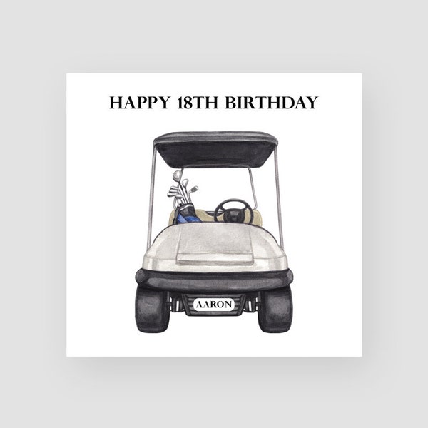 Golf 18th Birthday Card - Etsy