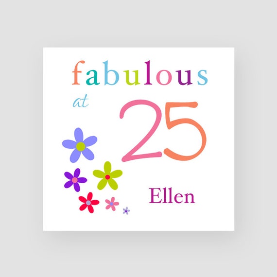 Personalised 25th Birthday Card Fabulous at 25 Aged 25 - Etsy UK