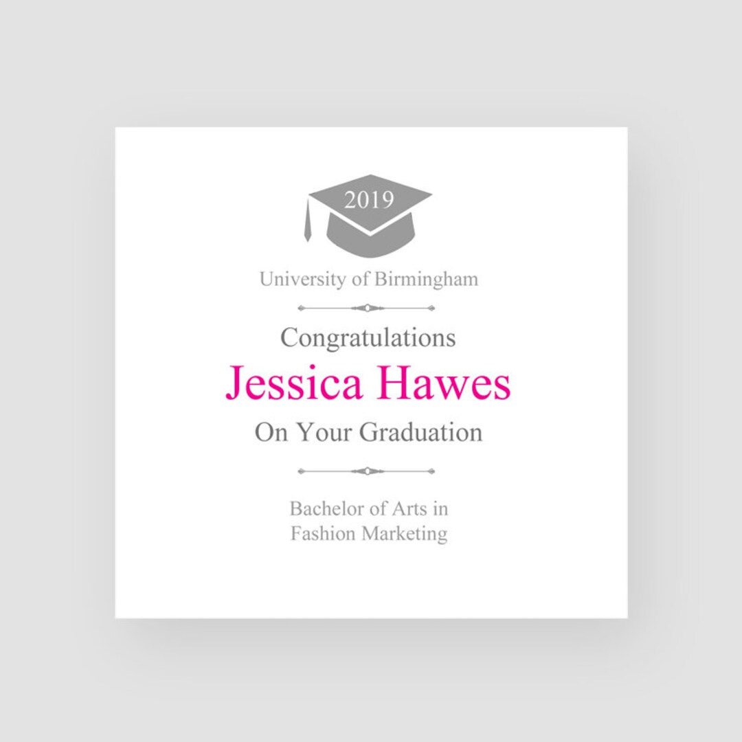 Personalised Graduation Card for Her University Graduate - Etsy