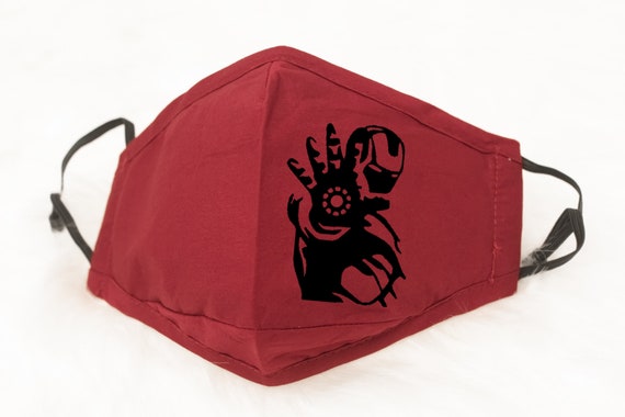 Iron Man Face Mask Adjustable Face Mask Adult Face Mask | Etsy