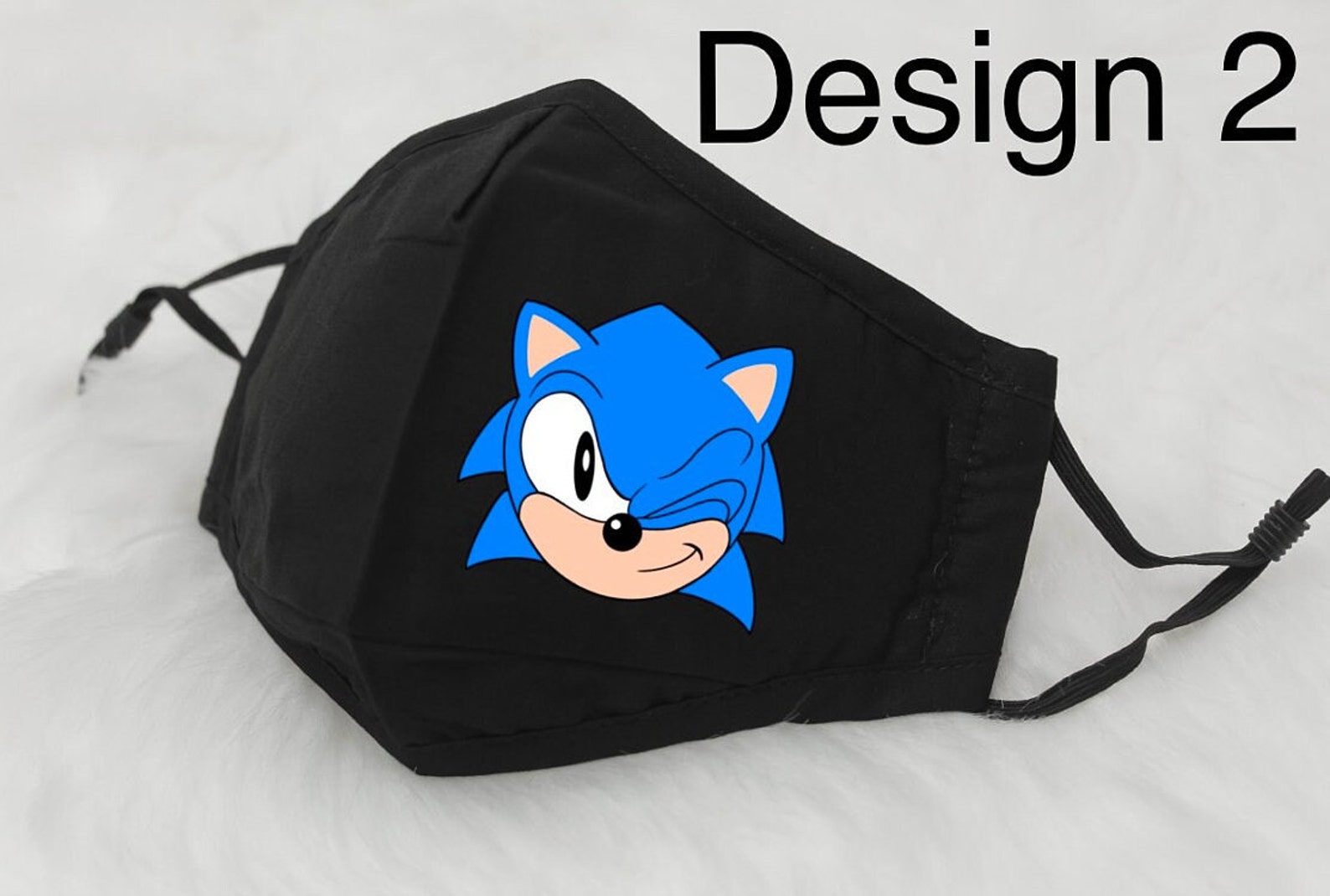 Sonic the Hedgehog Face Mask Sonic the Hedgehog Adjustable - Etsy