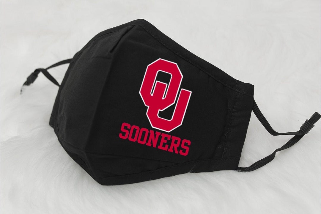 Oklahoma Sooners Face Mask, Oklahoma Sooners, Cotton Face Mask, Adult ...