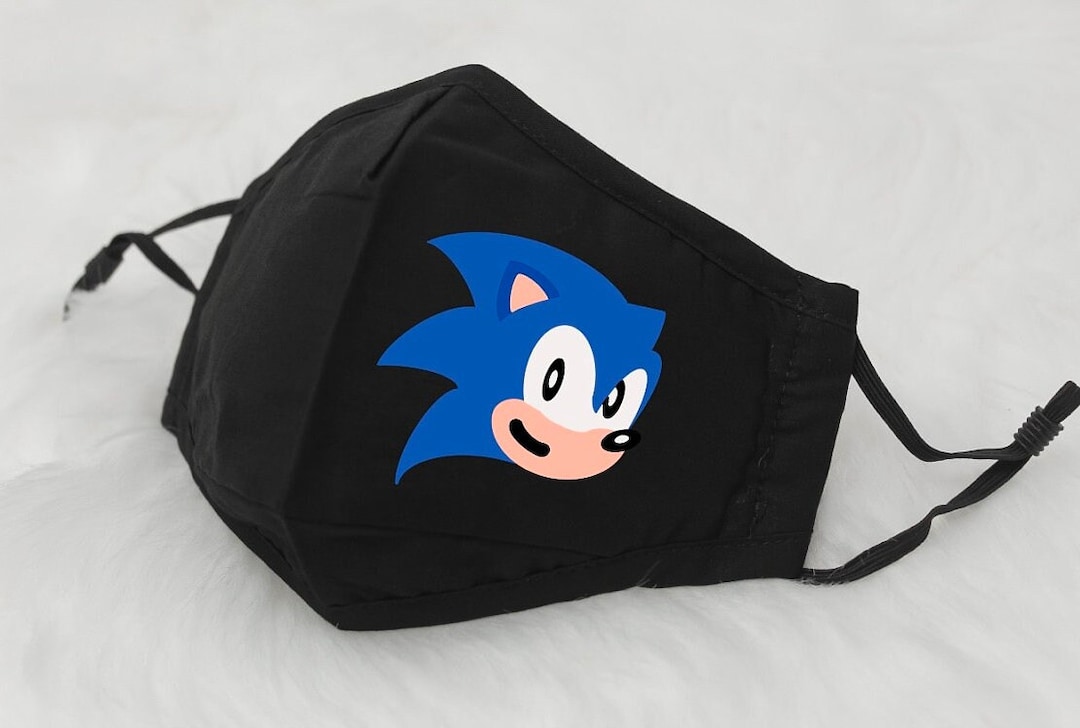 Sonic the Hedgehog Face Mask, Sonic the Hedgehog, Adjustable Face Mask ...